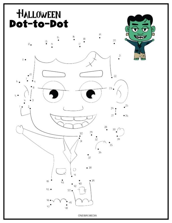 Free Halloween Dot to Dot Activity Sheets - Ice Cream n Sticky Fingers