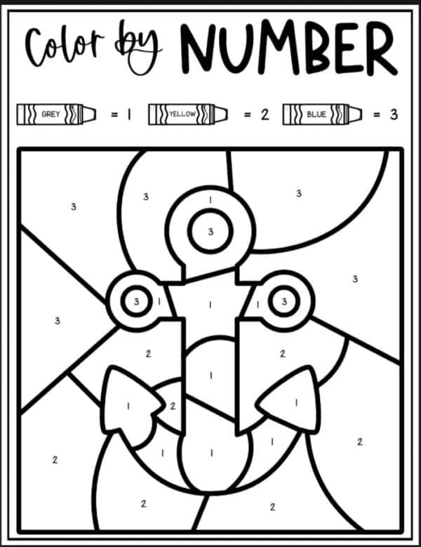 Letter A Color By Number Coloring Sheets - Ice Cream n Sticky Fingers