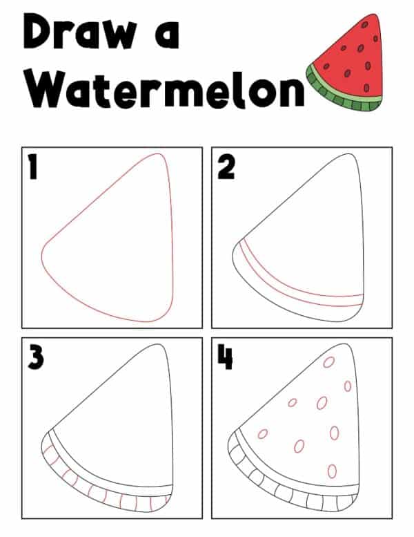 Free Fruit Directed Drawing Printable - Ice Cream n Sticky Fingers