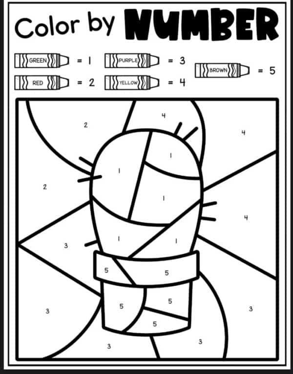 Letter C Color By Number Coloring Sheets - Ice Cream n Sticky Fingers