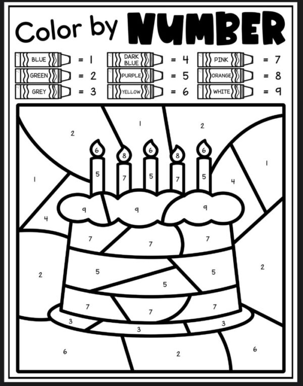 Letter C Color By Number Coloring Sheets - Ice Cream n Sticky Fingers