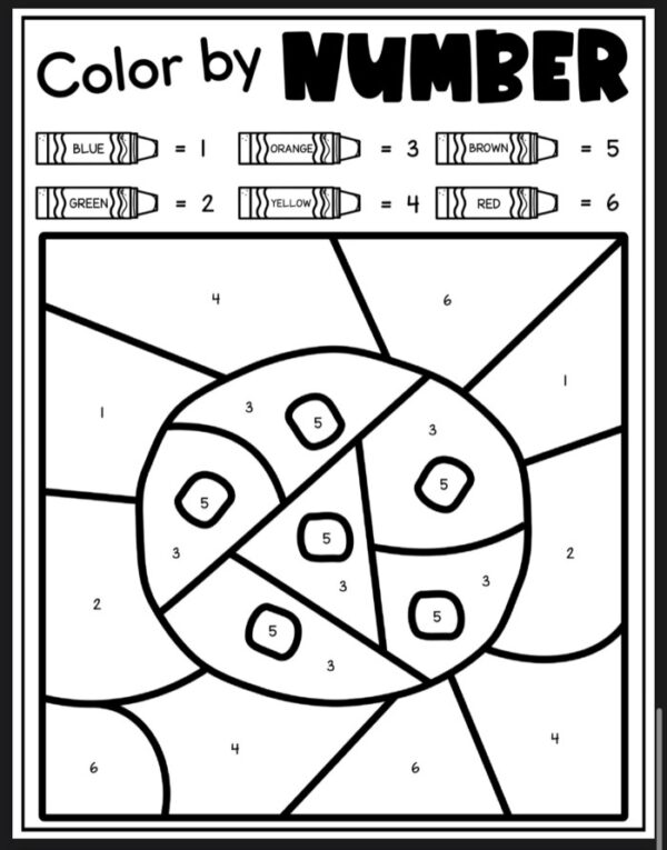 Letter C Color By Number Coloring Sheets - Ice Cream n Sticky Fingers