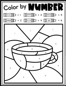 Letter C Color By Number Coloring Sheets - Ice Cream n Sticky Fingers