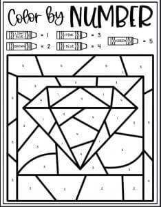 Letter D Color by Number Coloring Sheets - Ice Cream n Sticky Fingers