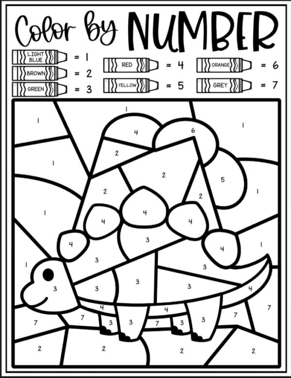 Letter D Color by Number Coloring Sheets - Ice Cream n Sticky Fingers