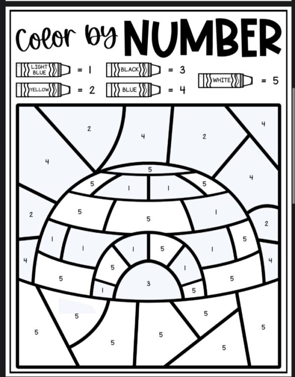 Letter I Color By Number Coloring Sheets - Ice Cream n Sticky Fingers