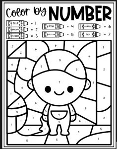 Letter I Color By Number Coloring Sheets - Ice Cream n Sticky Fingers