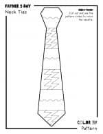 Father's Day Necktie Color by Pattern - Ice Cream n Sticky Fingers