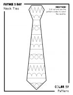 Father's Day Necktie Color by Pattern - Ice Cream n Sticky Fingers