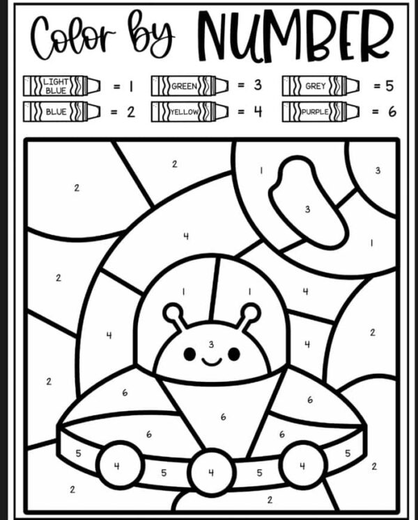 Letter U Color by Number Coloring Sheets - Ice Cream n Sticky Fingers