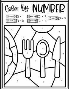 Letter U Color by Number Coloring Sheets - Ice Cream n Sticky Fingers