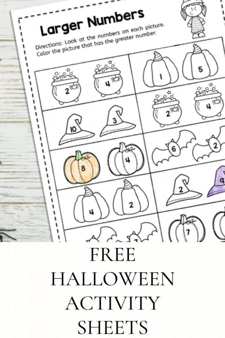 Free Halloween Math Activity Sheets - Ice Cream n Sticky Fingers