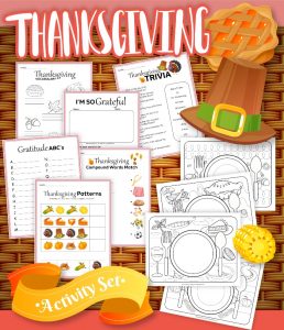 Free Thanksgiving Activity Set for Kids - Ice Cream n Sticky Fingers