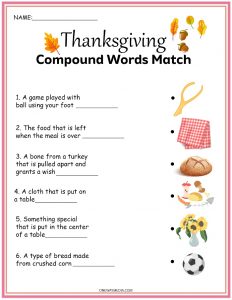 Free Thanksgiving Activity Set for Kids - Ice Cream n Sticky Fingers