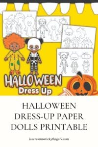 Halloween Dress-Up Paper Dolls Printable - Ice Cream n Sticky Fingers