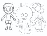 Halloween Dress-Up Paper Dolls Printable - Ice Cream n Sticky Fingers