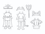 Halloween Dress-Up Paper Dolls Printable - Ice Cream n Sticky Fingers
