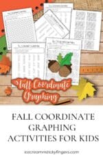 Fall Coordinate Graphing Activities for Kids - Ice Cream n Sticky Fingers