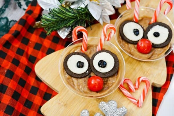 Reindeer Pudding Cups - Ice Cream n Sticky Fingers