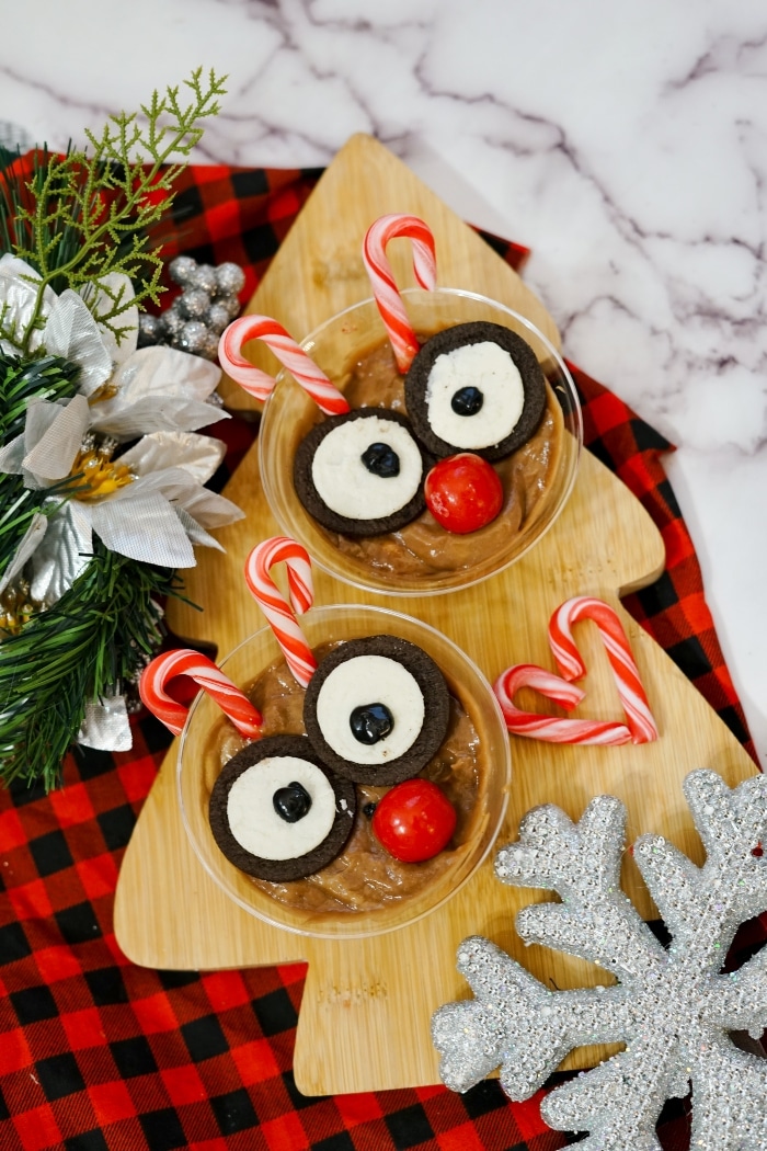 Reindeer Pudding Cups - Ice Cream n Sticky Fingers