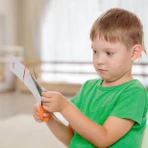 How to Cut Paper with Round Tip Safety Scissors - Ice Cream n Sticky ...