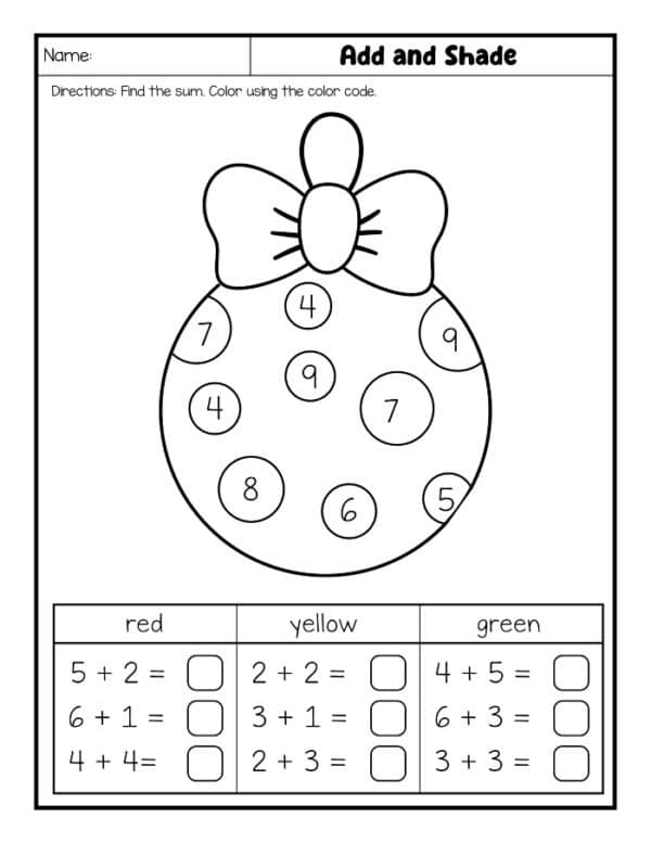 Christmas Math Activity Pack Numbers 1-10 - Ice Cream n Sticky Fingers