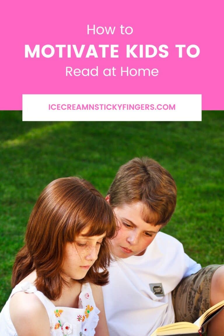 How to Motivate Kids to Read at Home - Ice Cream n Sticky Fingers